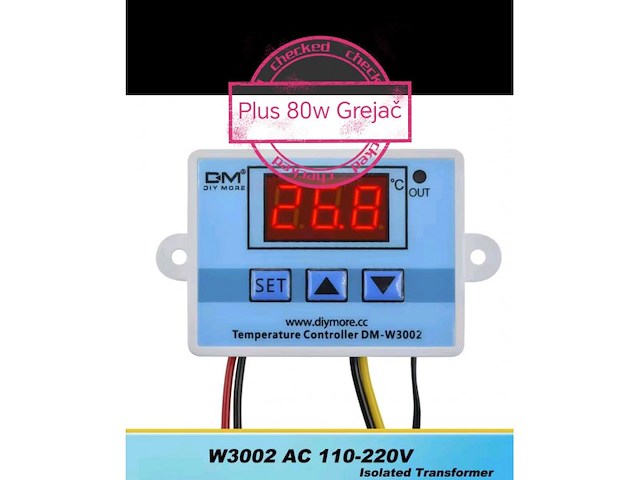 Termostat plus grejač za inkubator
