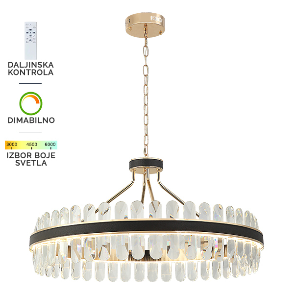 Forma LED visilica KP4003-110V BK+GDID: EK000779987