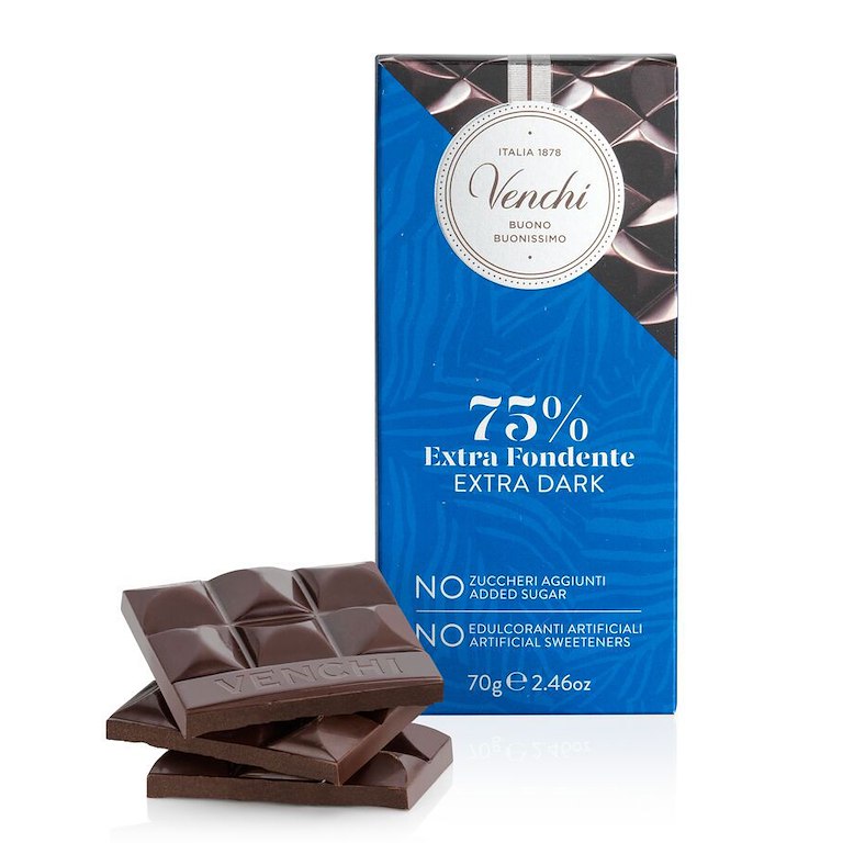 Venchi NO Added Sugar Extra Dark Bar 70gr