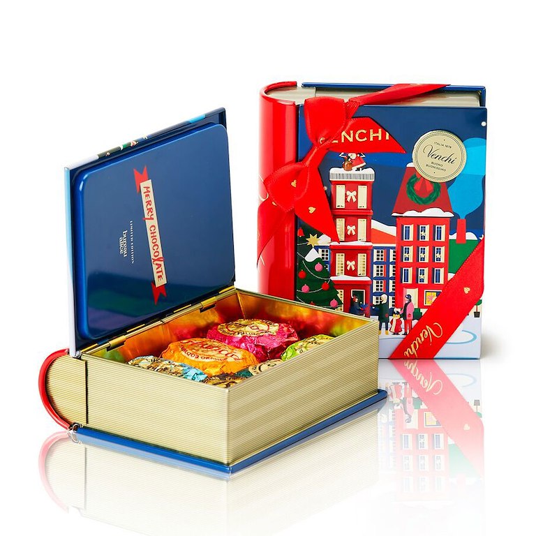 Venchi Christmas Mini Book with Chocoviar chocolates 116gr