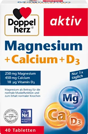 Doppelherz
aktiv Magnesium + Calcium + D3 tablete, 40 kom
Dodatak ishrani
