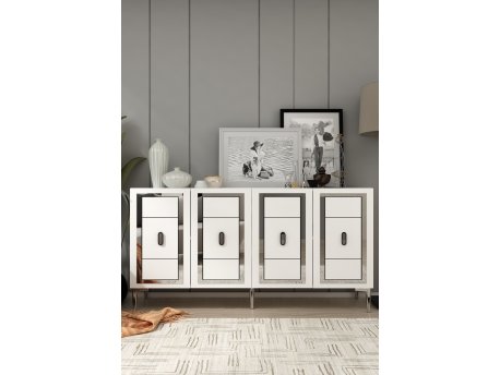 HANAH HOME Komoda Orion White Silver