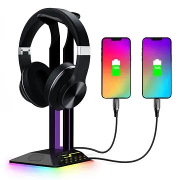 2-U-1 POSTOLJE ZA SLUŠALICE / USB HUB SA RGB RGBD8
