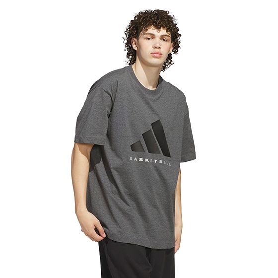 BASKETBALL T-SHIRT 'DARK GREY HEATHER'