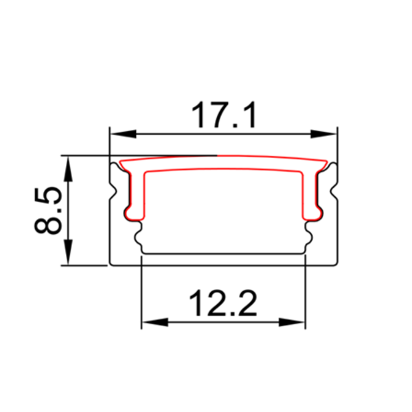 LED PROFIL 2m KOMPLET SIVI LL-ALP002-R 150229
