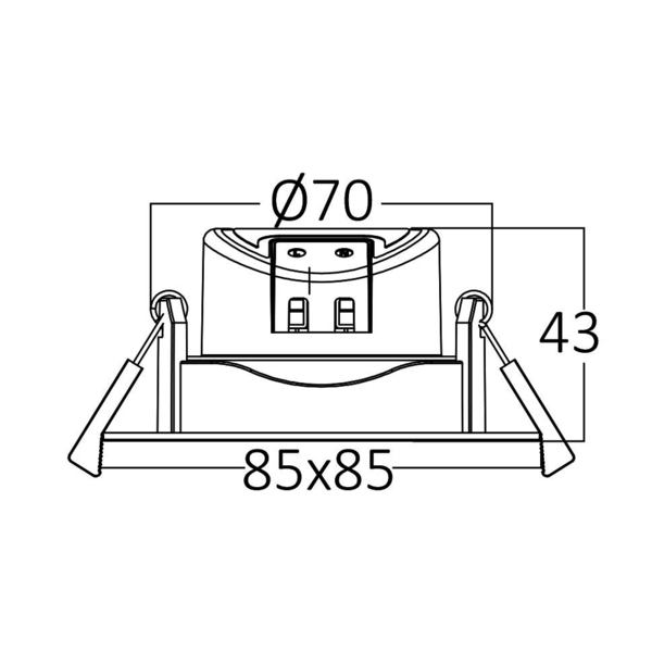LED ROZETNA 7W 3CCT KVADRATNA BELA 3u1 TRI BOJE SVETLA 3000/4000/6500K SPOT SVETILJKA BD02-10780 Braytron