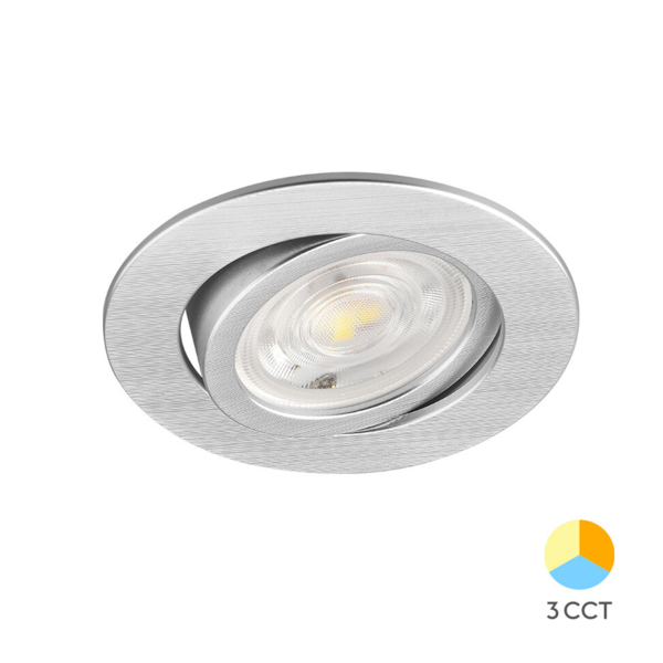 LED ROZETNA 7W 3CCT OKRUGLA SIVA 3u1 TRI BOJE SVETLA3000/4000/6500KSPOT SVETILJKA BD02-00783 Braytron