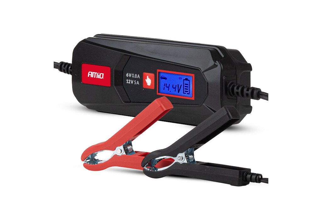 Digitalni ispravljač OLOVO-KISELINA STANDARDNI GEL AGM LFP MAKS 5A 6V 12V AMIO-04522 ⚡ Pametno
