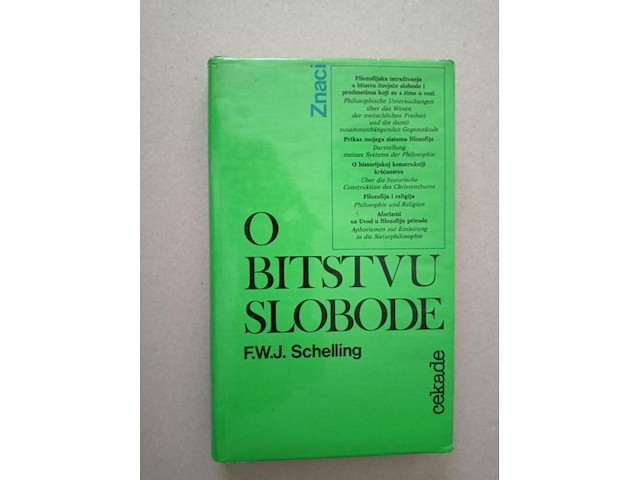 F. W. J. Schelling - O bitstvu slobode
