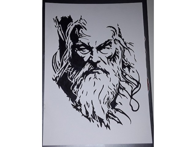 Crtez na hamer papiru 30 x 21,5 cm. - Gandalf