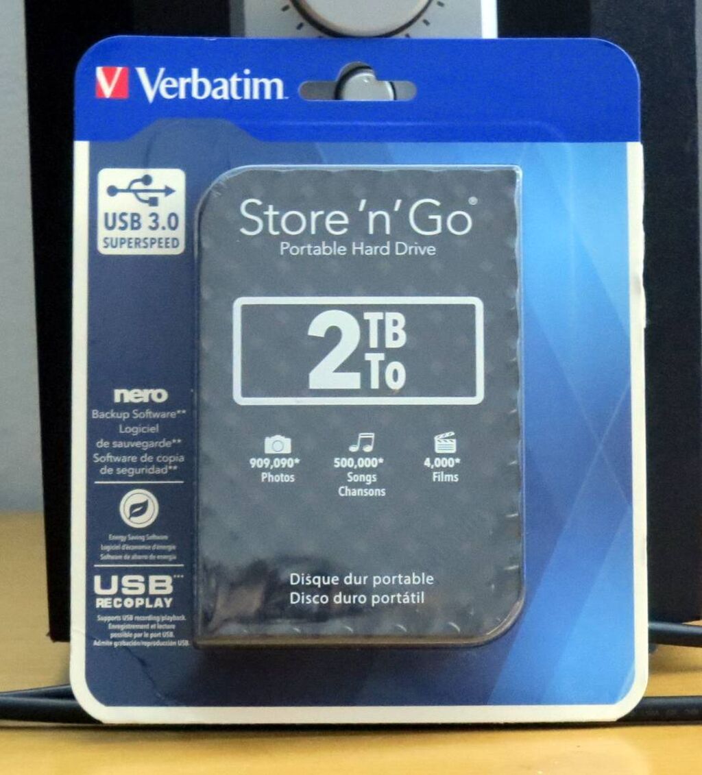 Nov VERBATIM Store n Go 2TB 53195 Portable Crni. Nov, neotpakovan