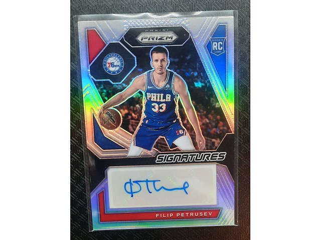 2023-24 PRIZM FILIP PETRUSEV RC AUTOGRAM KARTICA