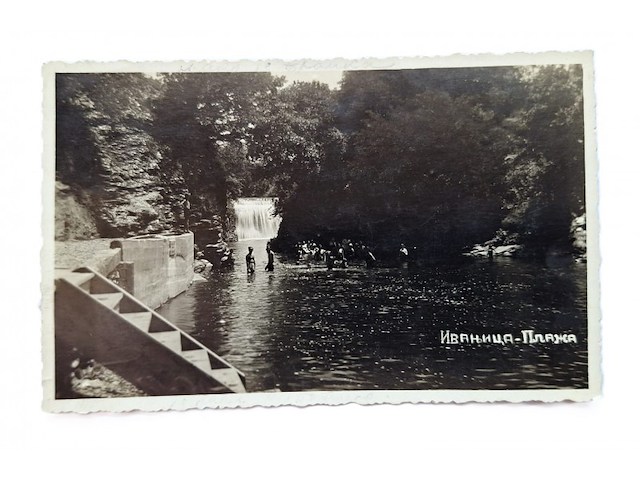Ivanjica – Plaža na Moravici sa slapom, oko 1930–1940