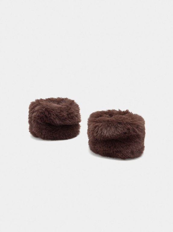 CUFFS WITH FUR EFFECT