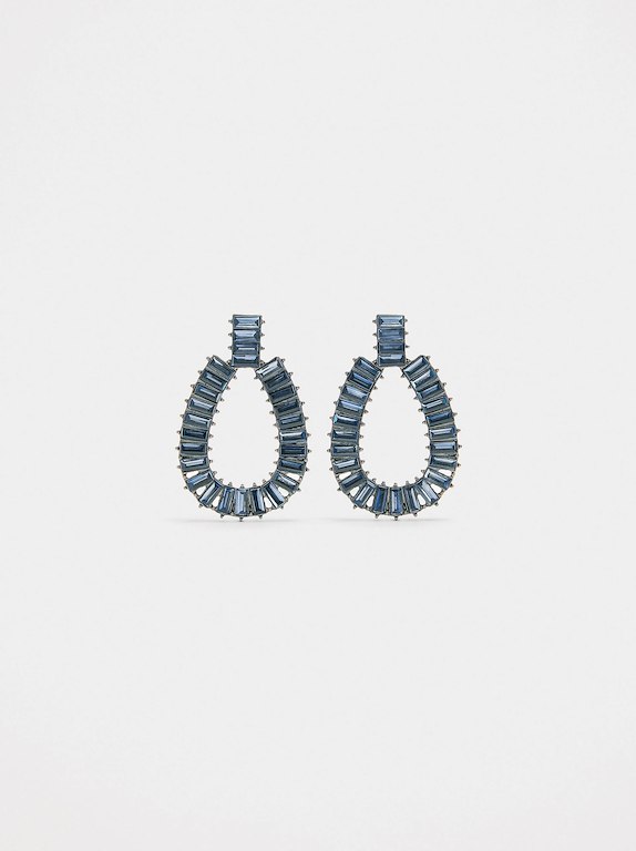 MAXI OVAL EARRINGS WITH CRYSTALS