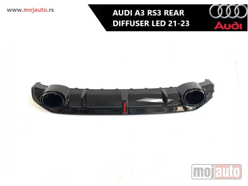 Audi A3 zadnji difuzor RS3 LED 21-23