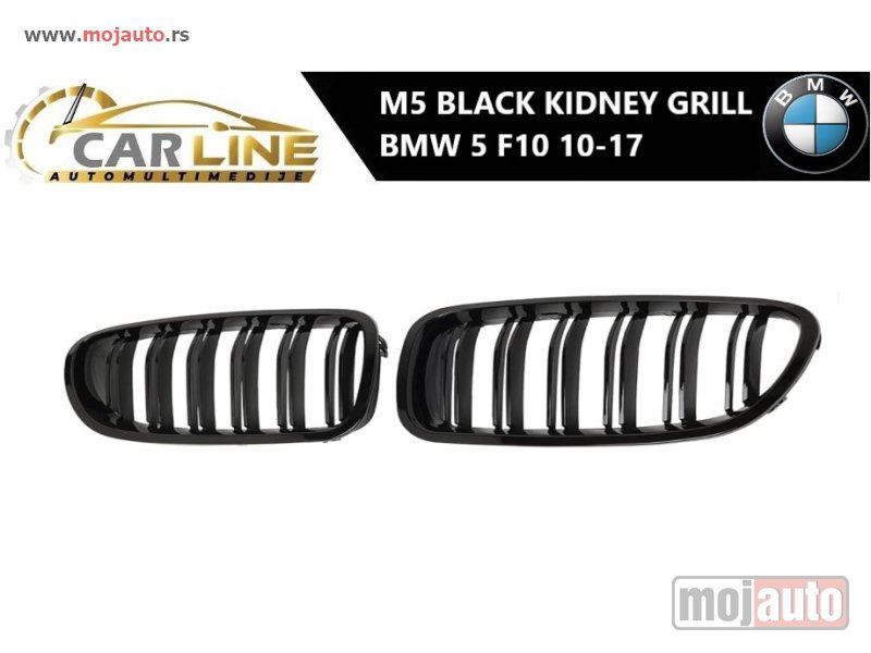 BMW 5 F10 M5 BLACK KIDNEY PREDNJI GRILL 10-17