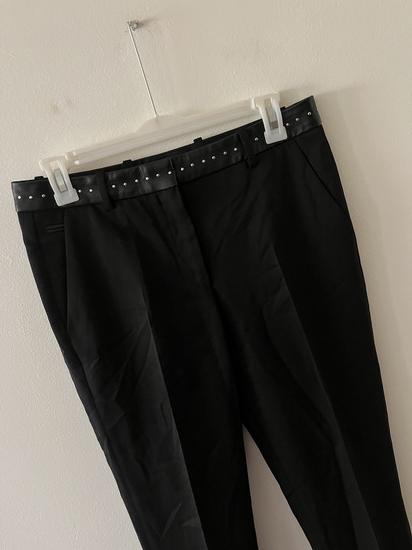 The Kooples vunene pantalone sa kožnim pojasom