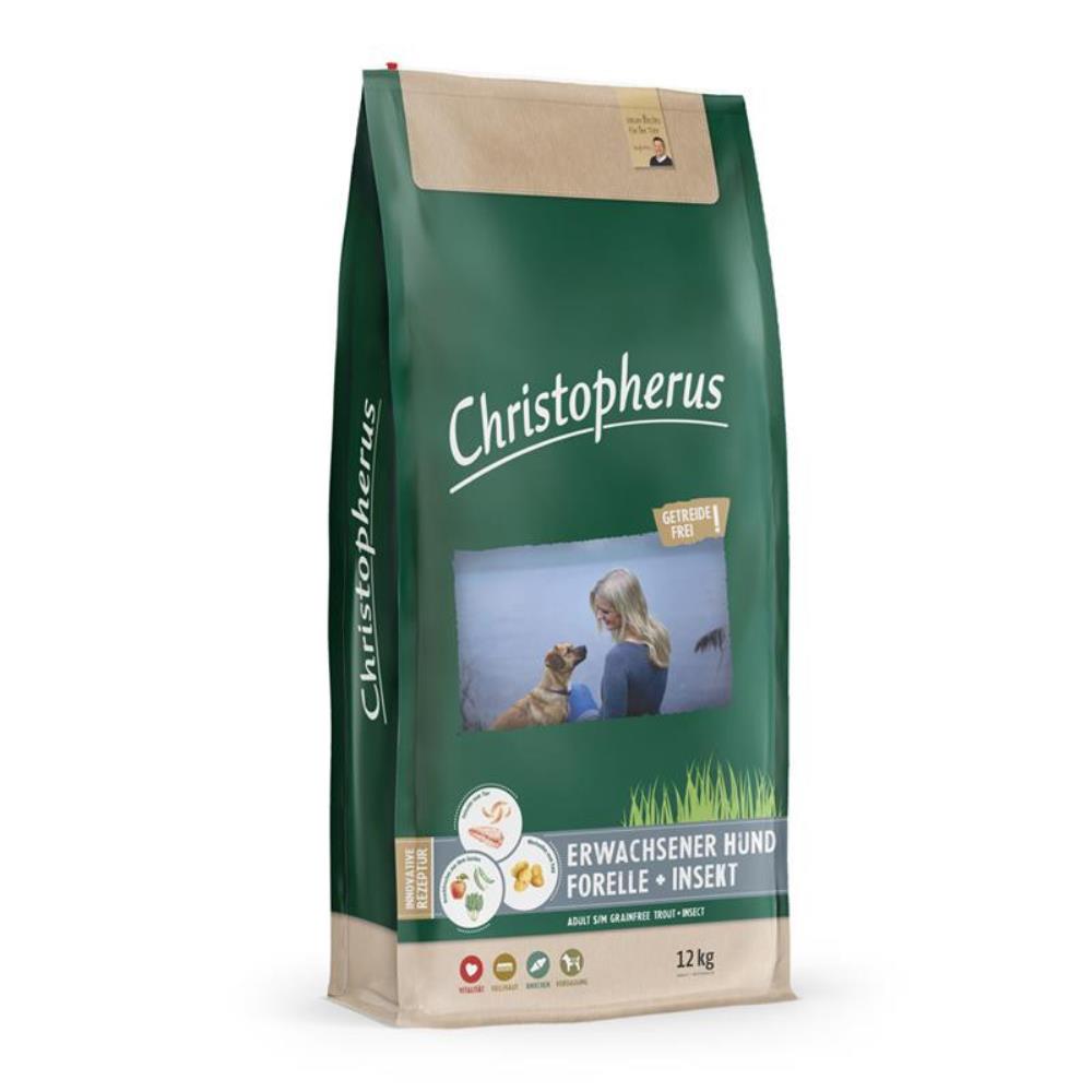 Christopherus Grain Free pastrmka & insekti S-M