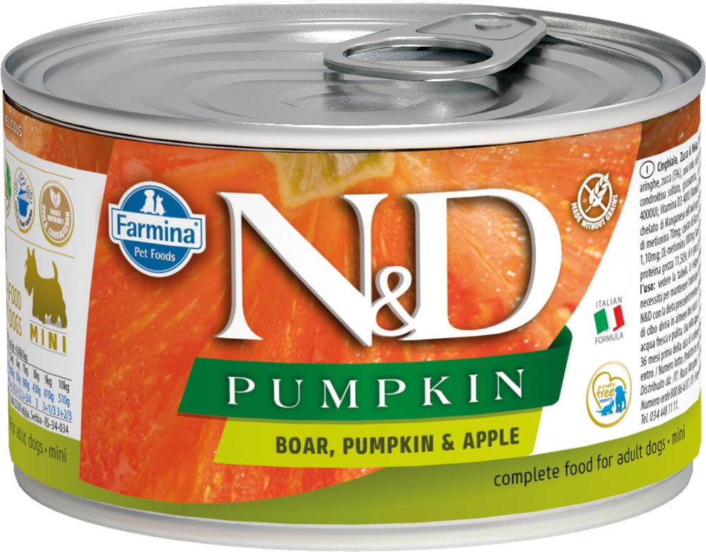 N&D CAN DOG PM MINI BOAR&PUMPKIN&APPLE 140G