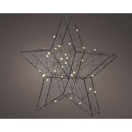 Novogodišnja dekoracija - LED STAR 20cm 486315 - Black/Warm white - KMG