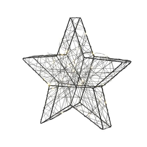 Novogodišnja dekoracija - LED STAR 30cm 486316 - Black/Warm white - KMG