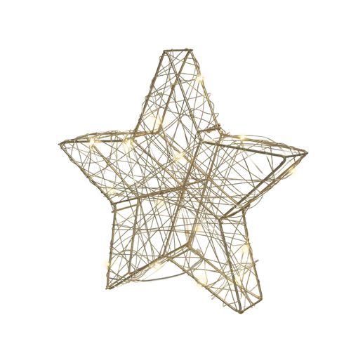 Novogodišnja dekoracija - LED STAR 30cm 486663 - Gold/Warm white - KMG