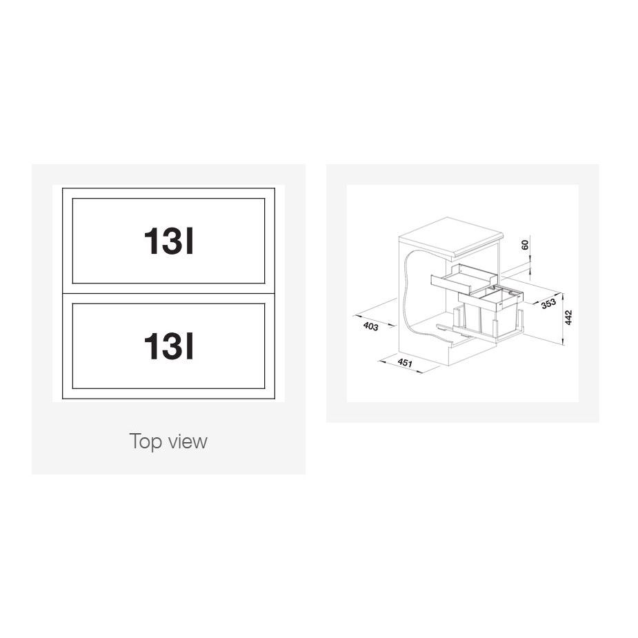 Blanco sistem za otpad SELECT II 40/2 Combi 527854