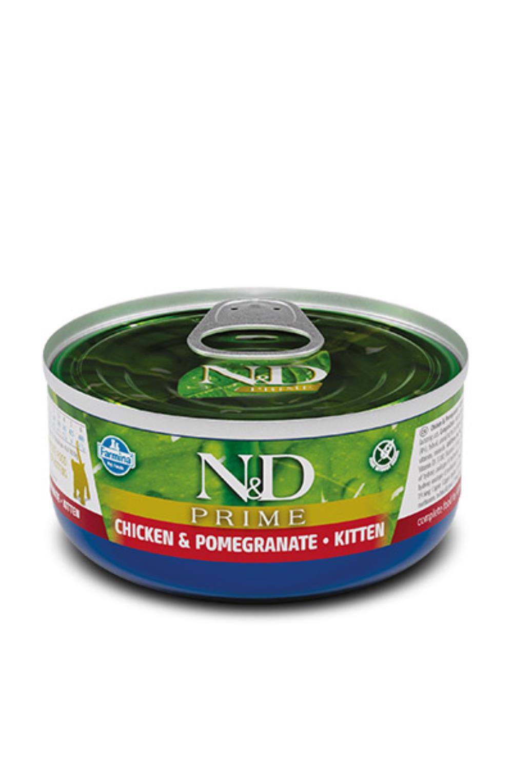 N&D CAN CAT PRIME KITTEN CHICKEN&POMEGANATE 70G