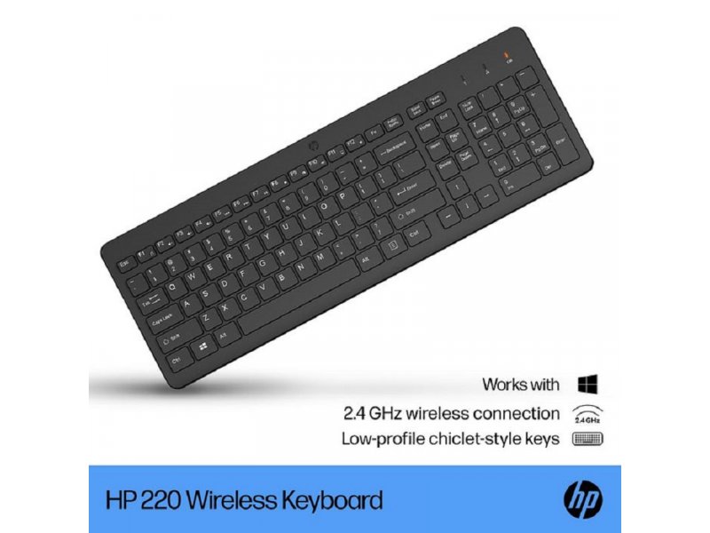 HP 220 BEŽIČNA TASTATURA, CRNA, SR RASPORED (805T2AA/SR)