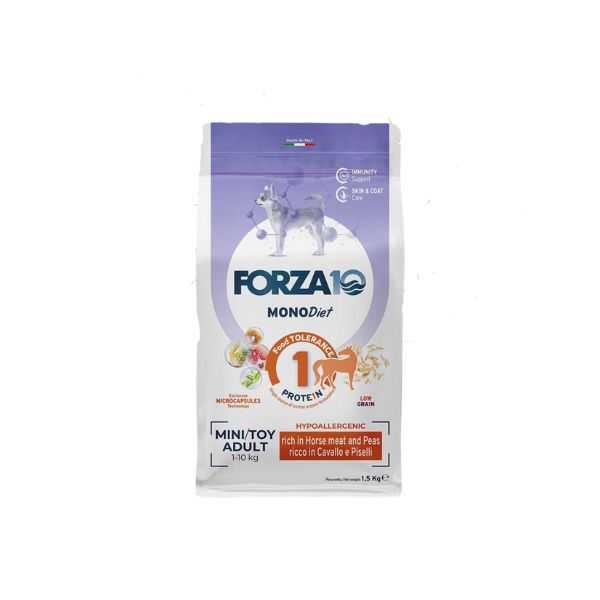 FORZA 10 MONO MINI ADULT KONJETINA I GRAŠAK 1.5kg
FORZA 10 MONO MINI ADULT KONJETINA I GRAŠAK 1.5kg