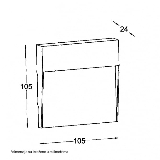 LED SVETILJKA A4502 ZIDNA 3W 3000K IP65 ANTRACIT