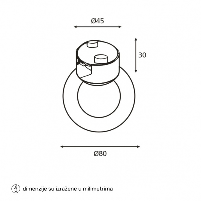 DAWN SKYLINE SVETILJKA TJ-003 2.5W 3000K
