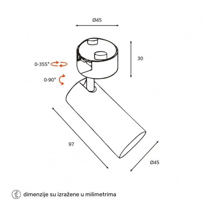 DAWN SKYLINE LED REFLEKTOR TJ-002 7W 3000K