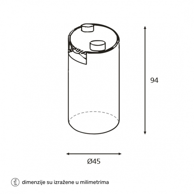 DAWN SKYLINE LED SVETILJKA TJ-001 7W 3000K