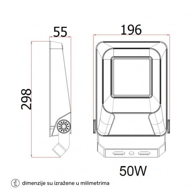 LED REFLEKTOR FL50W-08 4000K IP65