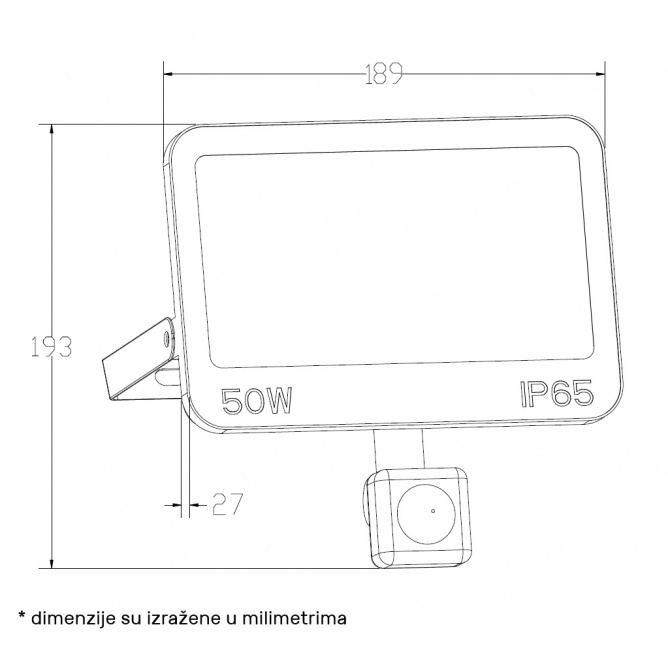DAWN LED REFLEKTOR SENZOR GN-FL913S-50W CCT 5000lm 110° IP66