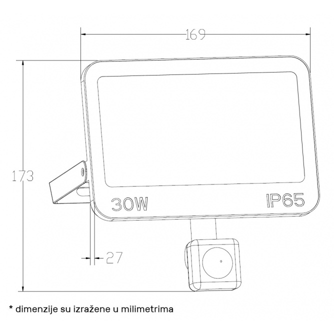 DAWN LED REFLEKTOR SENZOR GN-FL913S-30W CCT 3000lm 110° IP66