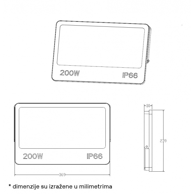 DAWN LED REFLEKTOR GN-FL913-200W CCT 20000lm 110° IP66