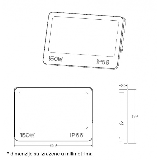 DAWN LED REFLEKTOR GN-FL913-150W CCT 15000lm 110° IP66