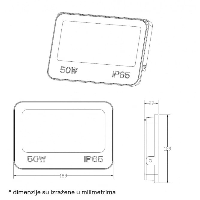DAWN LED REFLEKTOR GN-FL913-50W CCT 5000lm 110° IP66