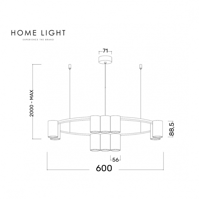 TALIA 91 LUSTER 10*GU10 ZLATO/CRNA