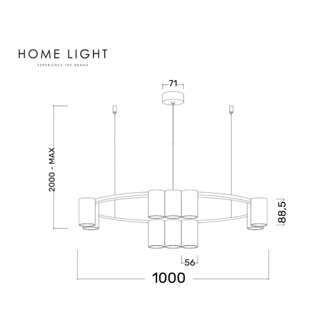TALIA 91 LUSTER 10*GU10 CRNA