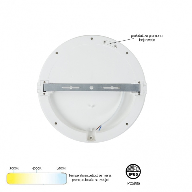 LED PLAFONJERA MONA-200-20W 3000/4000/6500K IP65 BELA