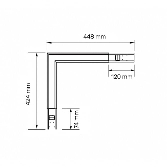 DAWN LED SVETILJKA LL40 L(90°) 21/18/15/12W CCT CRNA