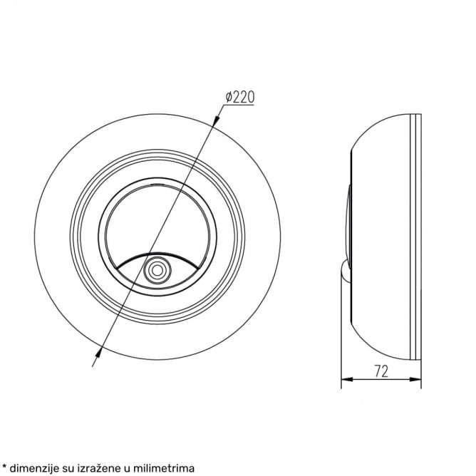 LED SVETILJKA BL10 OKRUGLA 20/15/10W CCT IP65 SENZOR BELA/SIVA