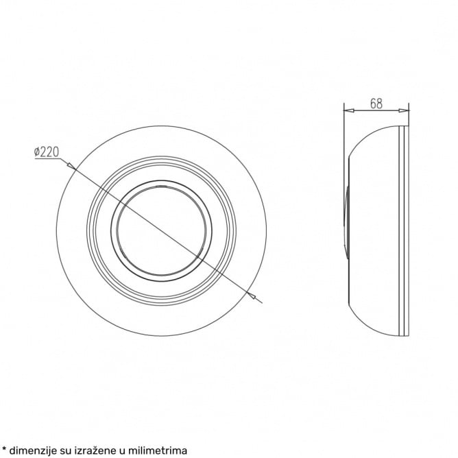 LED SVETILJKA BL9 OKRUGLA 20/15/10W CCT IP65 BELA/SIVA