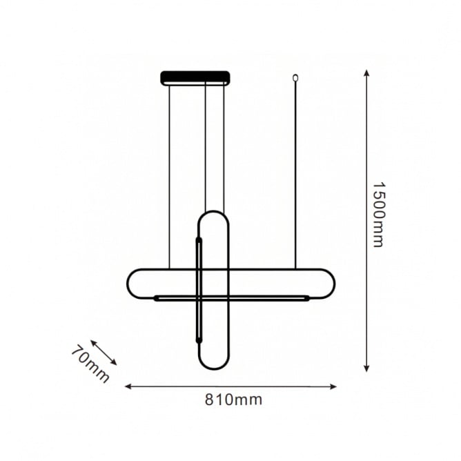SOLEA 45 LUSTER 20W 3000K CRNA