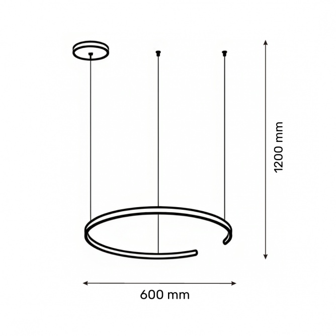 SOLEA 44 LUSTER 48W 3000/4000/6000K SIVA DIM