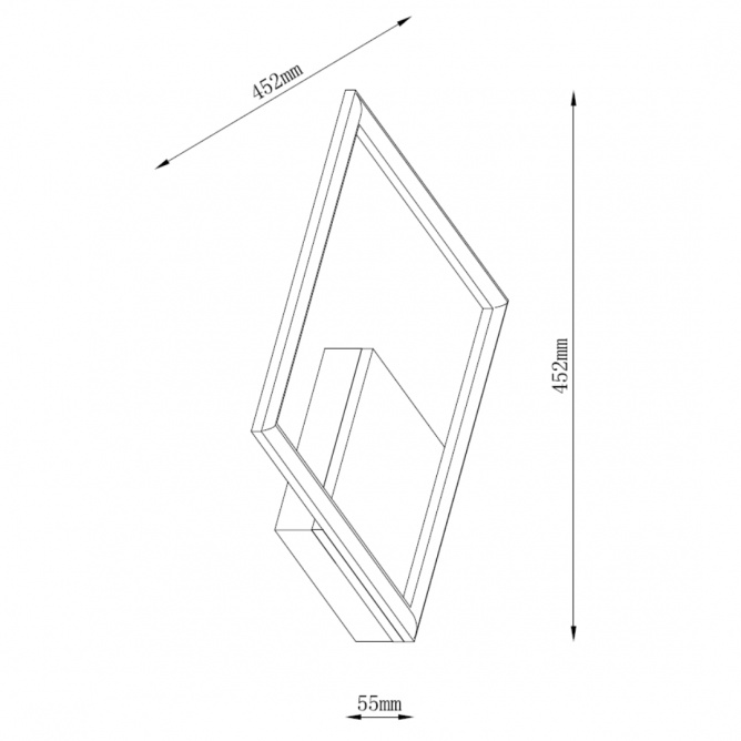 SOLEA 39 ZIDNA LAMPA 18W 3000/4000/6000K CRNA/DRVO